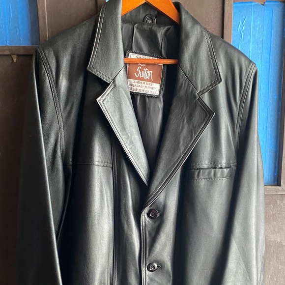 Jackets & Coats | Vintage Black Leather Sultan Jacket | Poshmark